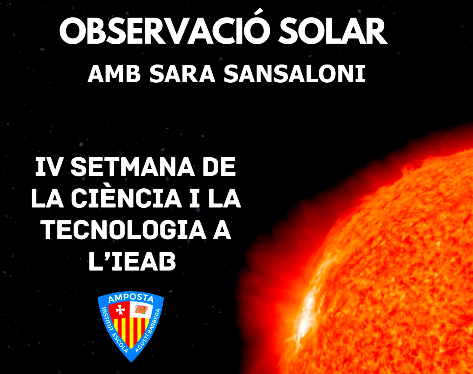 Observació Solar amb Sara Sansaloni a l’IEAB d’Amposta 2023 – Agrupació ...